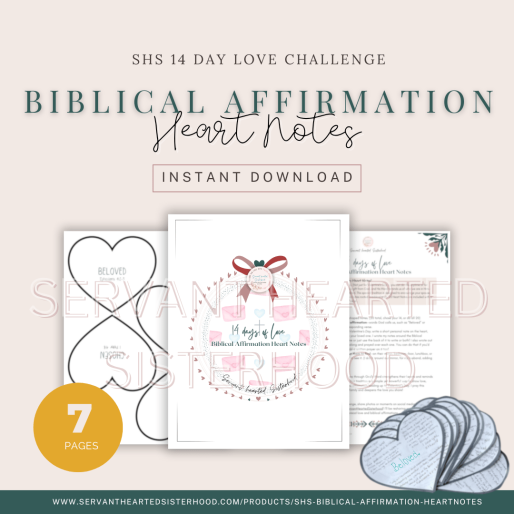 SHS Biblical Affirmation Heart Notes (instant download) | Christian ...